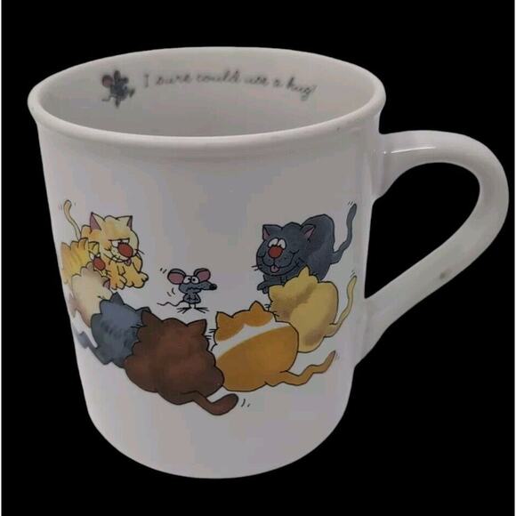 Hallmark | Dining | Vtg Hallmark Rimshots Coffee Mug Tea Cup Cats Mouse ...
